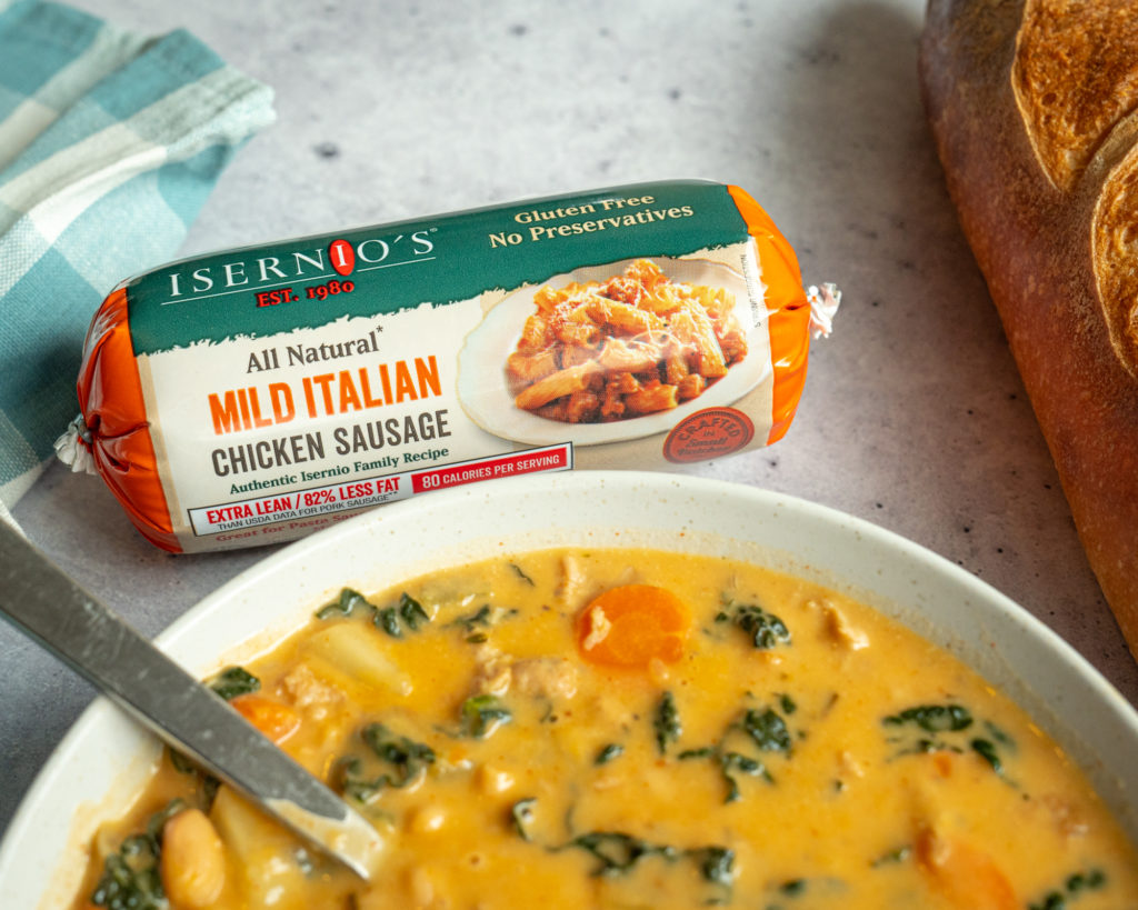 Chicken Sausage, White Bean & Kale Soup - Isernio's Premium