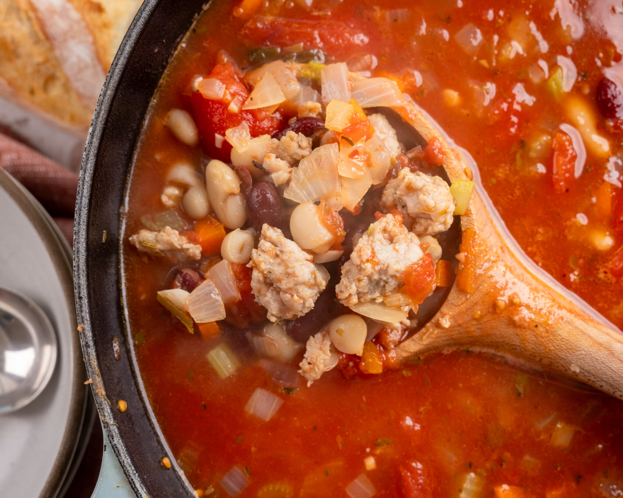 Pasta e Fagioli with Isernio’s Italian Chicken Sausage - Isernio's Premium